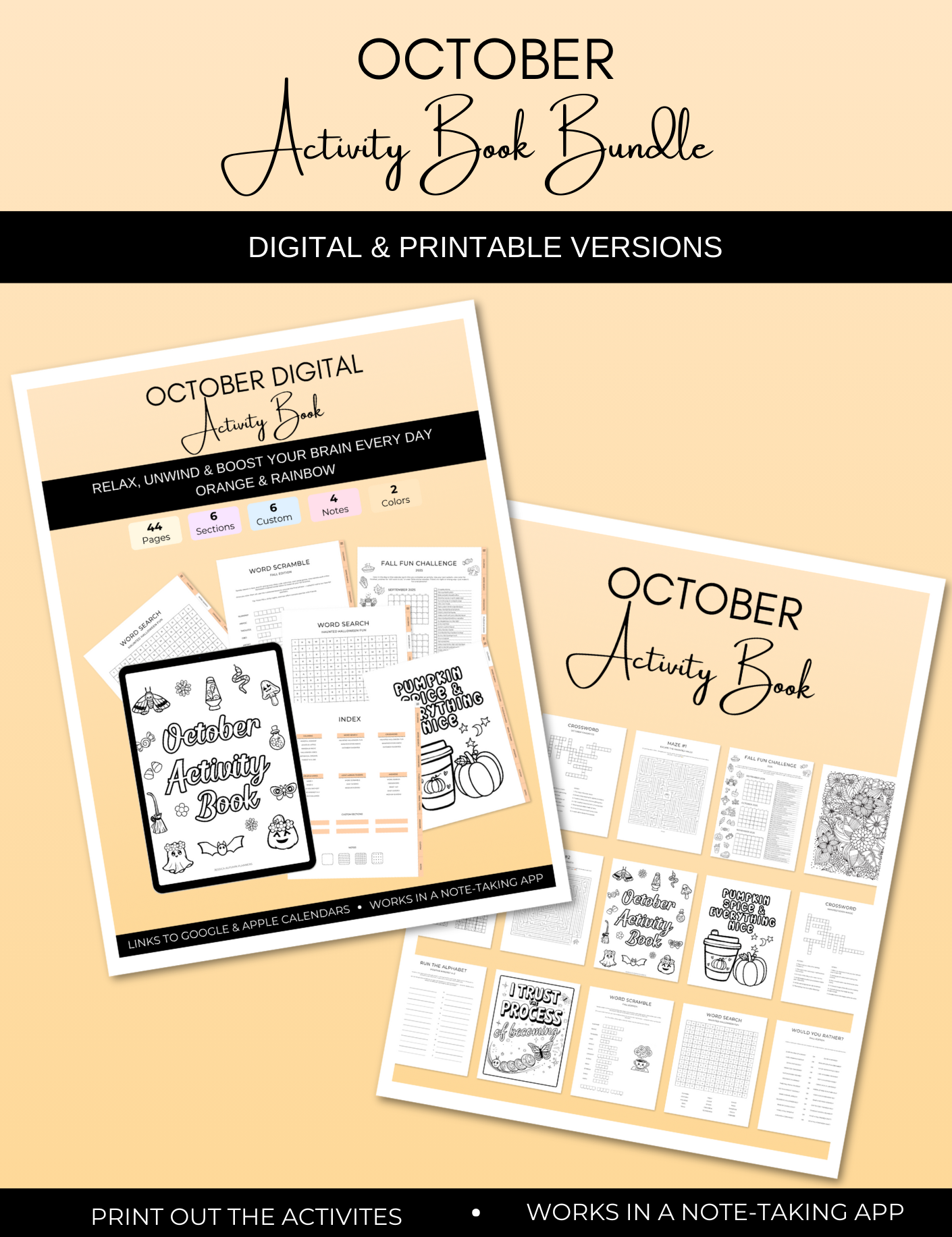October Activity Book Bundle (Digital + Printable) – Jessica Autumn ...