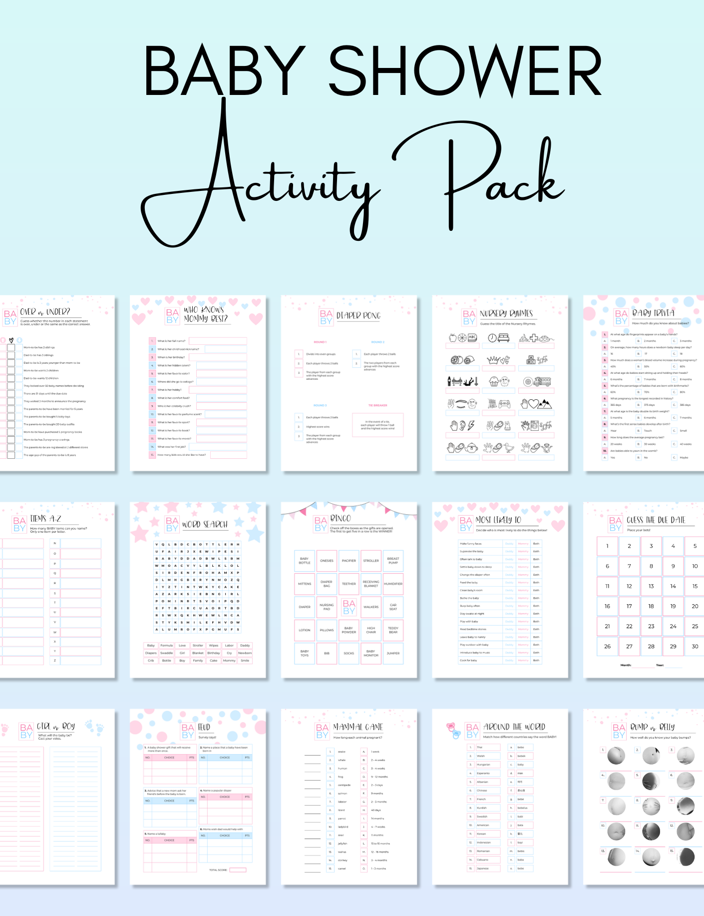 Baby Shower Games – Jessica Autumn