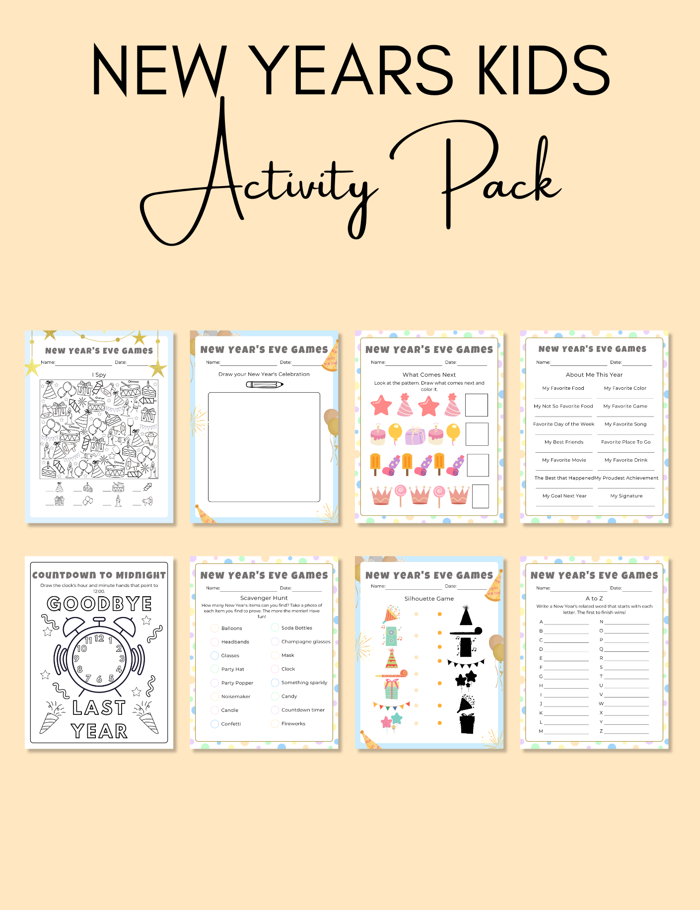 Kids New Years Activity Pack – Jessica Autumn