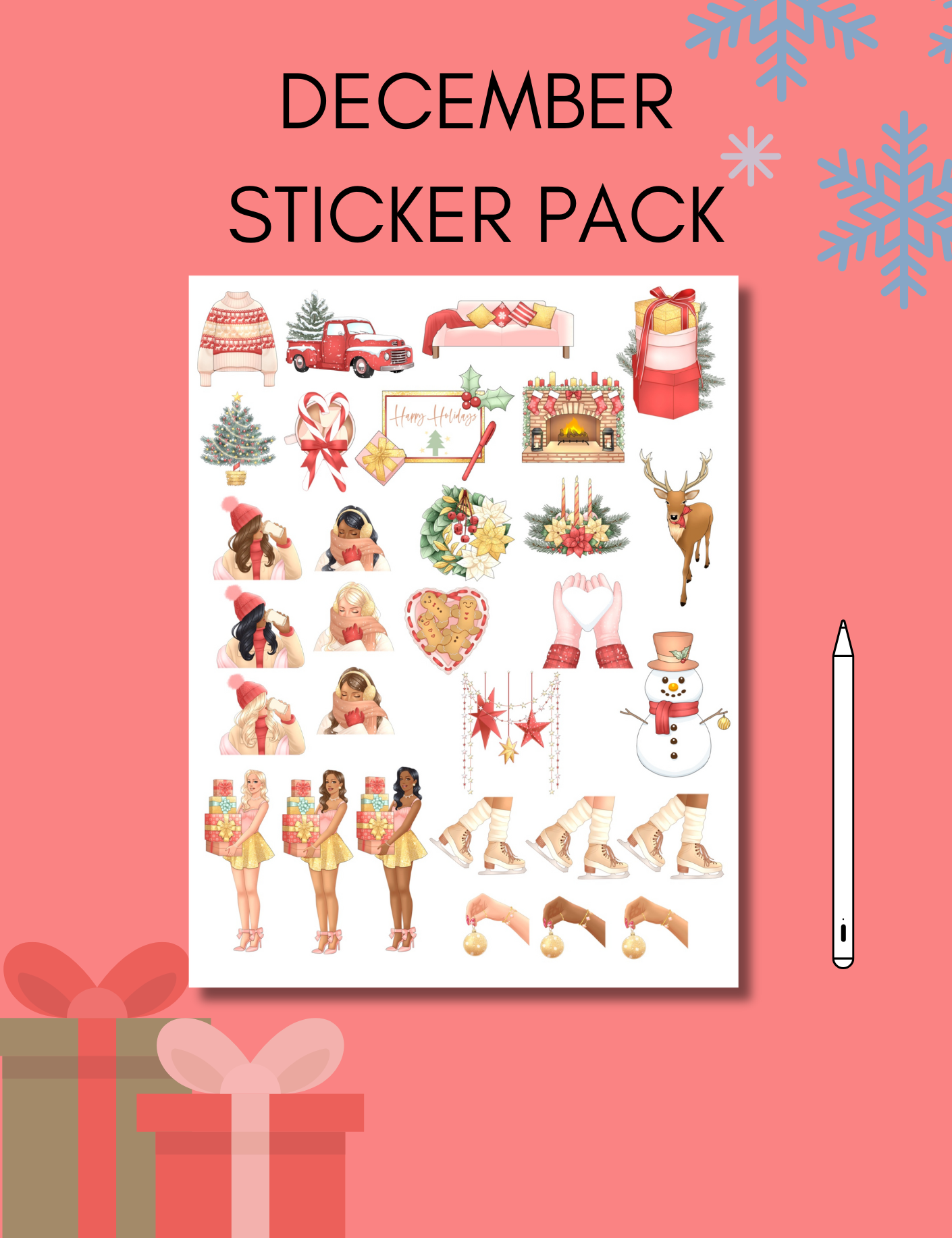 December Sticker Pack – Jessica Autumn