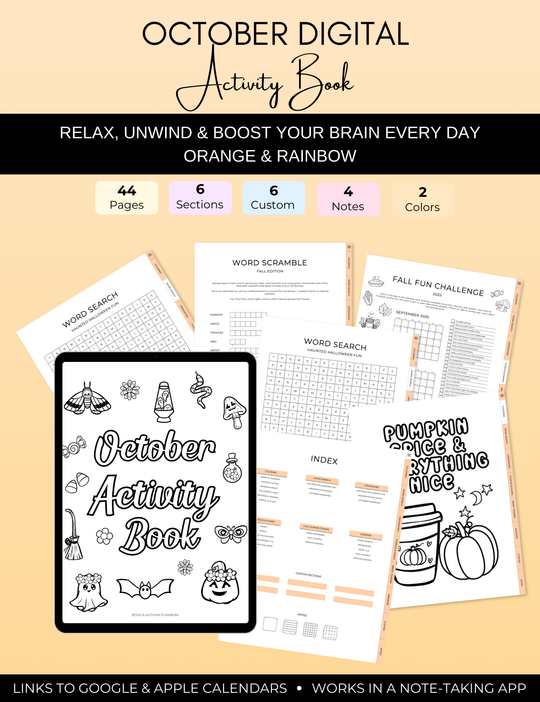 October Activity Book Bundle (Digital + Printable) – Jessica Autumn ...