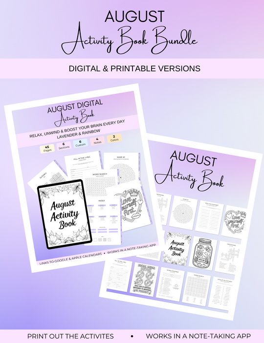 Monthly Activity Books – Jessica Autumn Planners