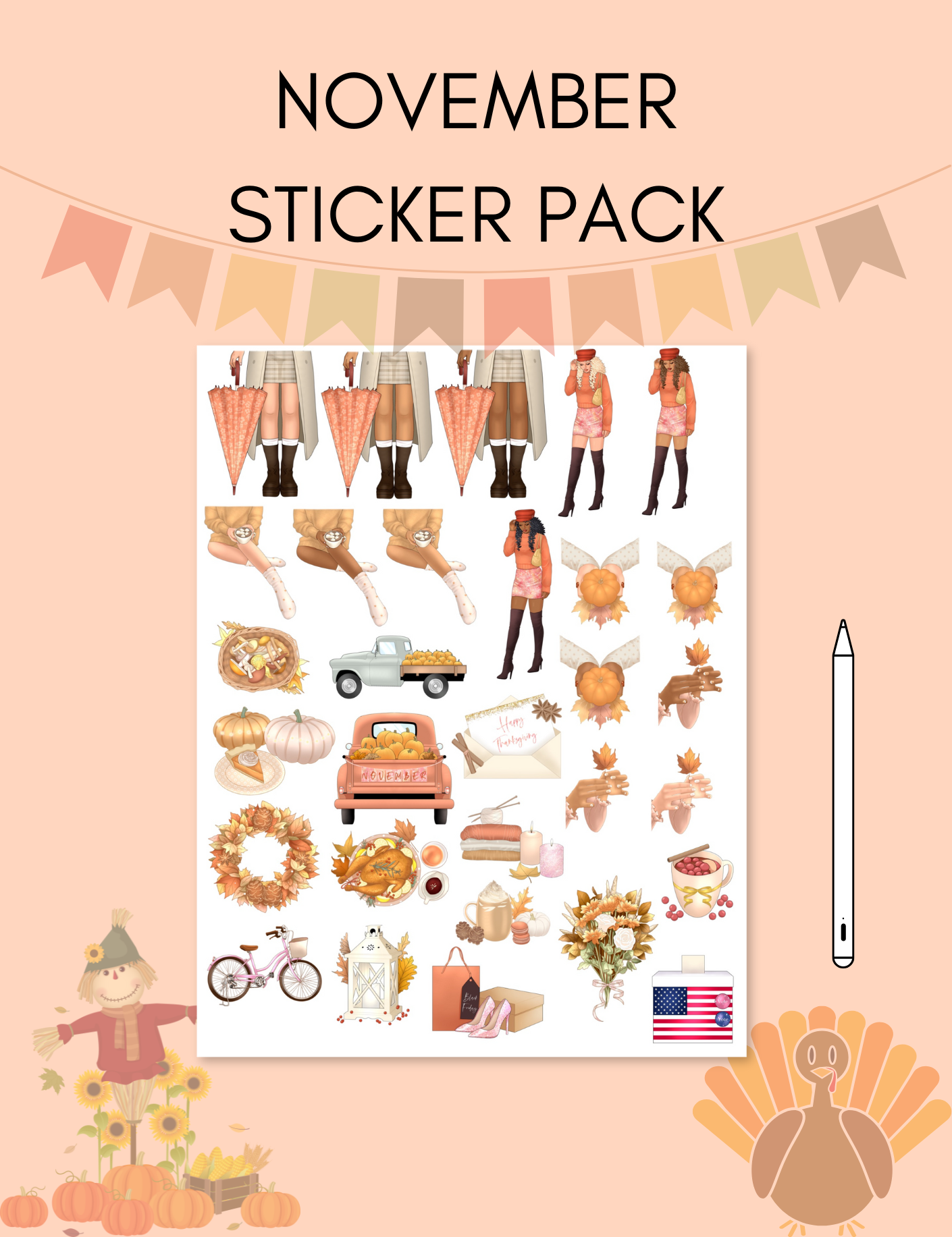 November Sticker Pack – Jessica Autumn Planners