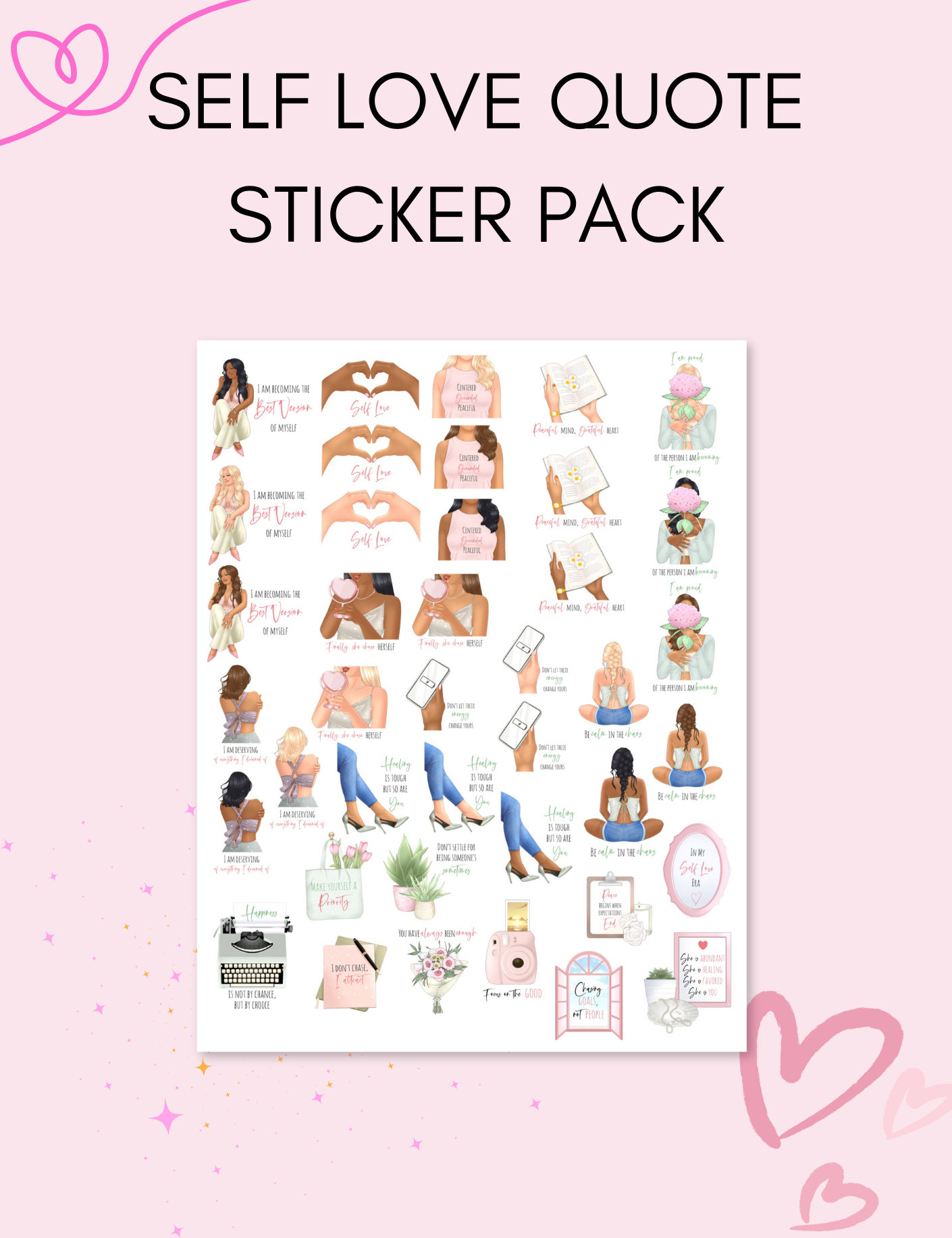 Self Love Quote Sticker Pack – Jessica Autumn